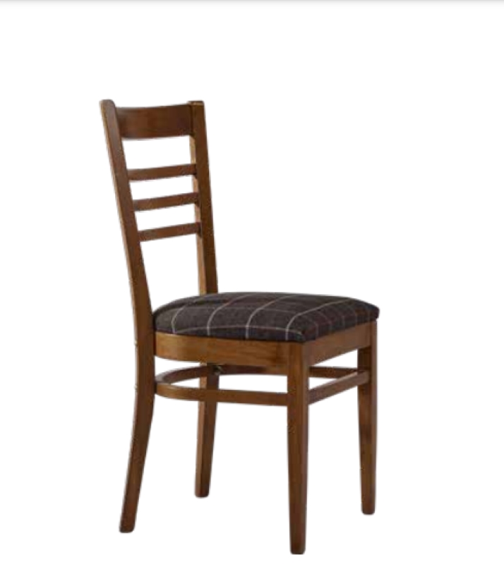 Sandalye 198796 Zus225 Merdiven sırt Model Ceviz Boya Kayın Ayak Kareli ...